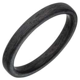 Schmuck Krone Fingerring Partner Ring 3mm Fingerring aus Carbon schwarz Carbonring flach schlicht