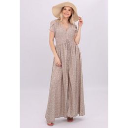 YC Fashion & Style Sommerkleid "Blumiges Viskose Maxikleid mit Seitenschlitz" Boho