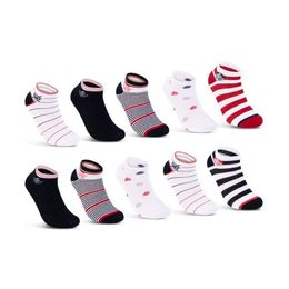 sockenkauf24 Sneakersocken 10 Paar Damen Sneaker Socken Mehrfarbig (35-38