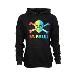 FC St. Pauli Kapuzenpullover Damen Hoodie Regenbogen Tailliert