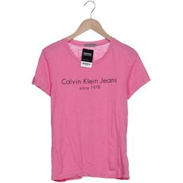 Calvin Klein Jeans Damen T-Shirt, pink, Gr. 42