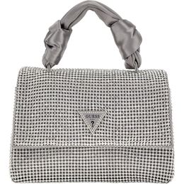 Guess Henkeltasche, Strass, Magnetverschluss, für Damen, silber