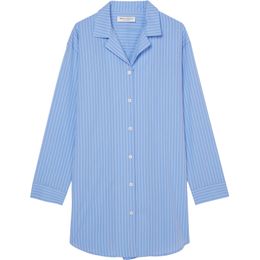 Marc O'Polo Marc O'Polo Nachthemd, Baumwolle, Reverskragen, für Damen, blau, L