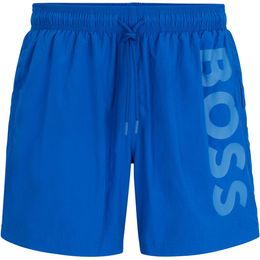 BOSS Badehose, Markenschriftzug, Tunnelzug, für Herren, blau, M