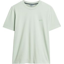 Superdry. T-Shirt, Baumwolle, Rippblende, für Damen, grün, 36