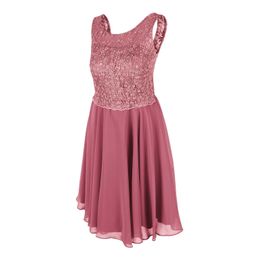 G.O.L.® Cocktailkleid, Chiffon, 3/4-lang, U-Ausschnitt, für Kinder, rot, 164