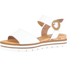 Gabor® Sandaletten, Leder, Dornschließe, für Damen, weiß, 39