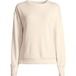 Alexander ALEX Yoga Sweatshirt, Seitenschlitze, Daumenlöcher, für Damen, beige, XXXL