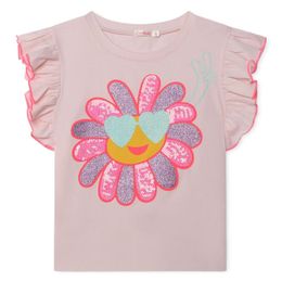 Billieblush T-Shirt, Pailletten, Baumwolle, für Kinder, rosa, 128