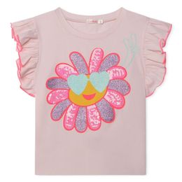 Billieblush T-Shirt, Pailletten, Baumwolle, für Kinder, rosa, 140