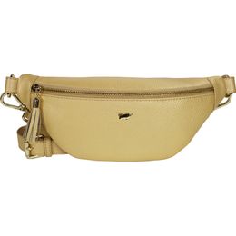 Braun Büffel BRAUN BÜFFEL Gürteltasche, Leder, Emblem, uni, für Damen, beige