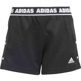 Adidas Shorts, Gummibund, seitliche Druckknöpfe, für Kinder, schwarz, 164