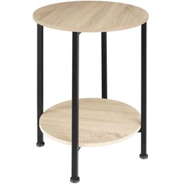 TecTake Beistelltisch Ballina 45x64cm - Industrial Holz hell, Eiche Sonoma