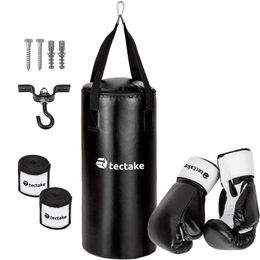 TecTake Boxsack inkl. Boxhandschuhe und Bandagen - schwarz