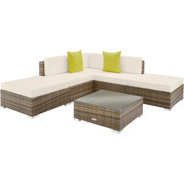 TecTake Rattan Lounge mit Aluminiumgestell Paris - natur