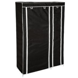 TecTake Stoffschrank 6 Fächer 107x175x45cm - schwarz