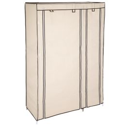 TecTake Stoffschrank 6 Fächer 107x175x45cm - beige