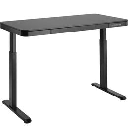 TecTake Schreibtisch Zola höhenverstellbar 120,4x60,4x72-122cm - schwarz