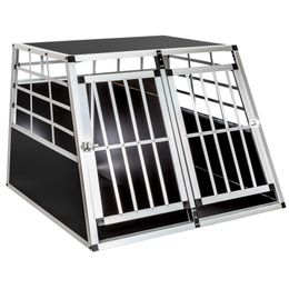 TecTake Hundetransportbox doppel mit gerader Rückwand - 97 x 90 x 69,5 cm