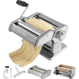 Manuelle Nudelmaschine Pastamaschine, 9 Stufen 0,3–3 mm Einstellbarer Nudelautomat Nudeln Maker für Lasagne, Ravioli, Spaghetti, Tagliatelle,