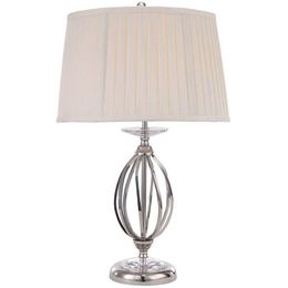 etc-shop Tischleuchte Schreibtischlampe Beistelllampe Stahl Nickel h 58cm Wohnzimmerlampe