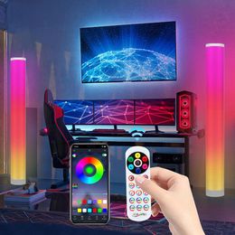 VINGO - 6W led Stehleuchte Eckleuchte bunt Stand rgb Ecklampe Deckenfluter Stehlampe - Weiß