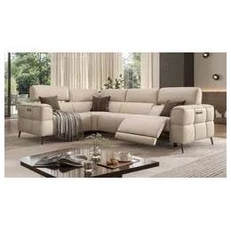 Sofanella Designer Wohnlandschaft MEZZANO Ecksofa - Beige