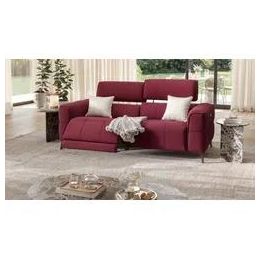 Sofanella Designer Sofa MEZZANO Stoff Couch - Rot