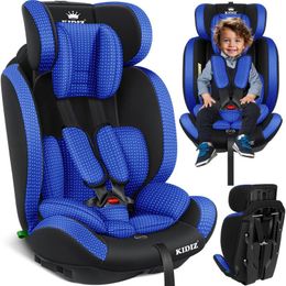 Kidiz Autokindersitz Kindersitz Kinderautositz Autositz Sitzschale 9 kg - 36 kg 1-12 Jahre Gruppe 1/2 / 3 universal zugelassen nach ece R44 Blau - Blau