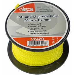 Dema Lot- und Maurerschnur 50m x 1,7mm pp gelb
