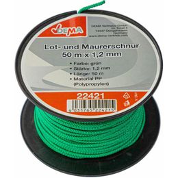 Dema Lot- und Maurerschnur 50m x 1,2mm pp grün