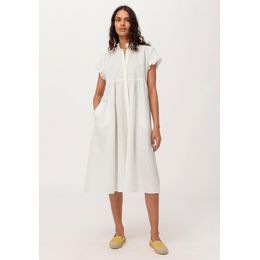 hessnatur Kleid mit Rüschen aus Bio-Baumwolle und Leinen Größe: 42