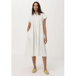 hessnatur Kleid mit Rüschen aus Bio-Baumwolle und Leinen Größe: 44
