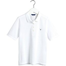 Gant Poloshirt mit Logo-Stickerei, weiß