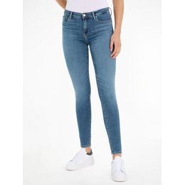 Tommy Hilfiger Skinny-fit-Jeans TH FLEX COMO SKINNY RW GYA mit Tommy Hilfiger Logo-Badge, blau