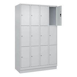 C+P CP Schließfachschrank Classic PLUS lichtgrau 080020-403 S10009, 12 Schließfächer 120,0 x 50,0 x 195,0 cm