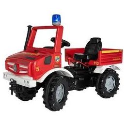 Tretfahrzeug Rolly Toys "rollyUnimog Fire" Tretfahrzeuge rot Kinder inkl. rollyFlashlight