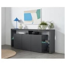 Sideboard Inosign "Essential" Sideboards Gr. B/H/T: 200 cm x 80 cm x 40 cm, schwarz (anthrazit matt) Breite ca. 200 cm