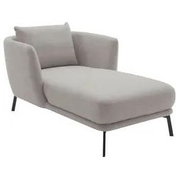 Schöner Wohnen Chaiselongue SCHÖNER WOHNEN-KOLLEKTION "Pearl - 5 Jahre Hersteller-Garantie, auch in Bouclé" Sofas Gr. B/H/T: 101 cm x 71 cm x 161 cm, Boucle, silberfarben (silber) Maße (BHT): 10171161 cm, Füße aus Metall