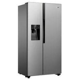 E (A bis G) GORENJE Side-by-Side Kühlschränke silberfarben (edelstahlfarben) Kühl-Gefrierkombinationen