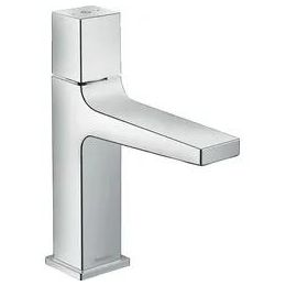 Waschtischarmatur Hansgrohe "Metropol" Armaturen Gr. H/T: 20,3cm x 17,4cm, silberfarben (chrom) 11cm, Select mit Push-Open Ablaufgarnitur, chrom