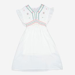 TK Maxx Weißes Kleid mit mehrfarbiger Stickerei