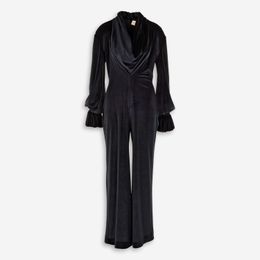 TK Maxx Schwarzer Jumpsuit in Veloursoptik