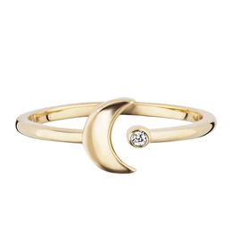 CAI Ring 925/- Sterling Silber Zirkonia weiß vergoldet (Größe: 050 (15,9))