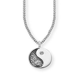 CAI Anhänger mit Kette 925/- Sterling Silber Zirkonia weiß 39+5cm Glänzend