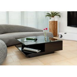 Couchtisch Salesfever Tische Gr. B/H/T: 100 cm x 36 cm x 100 cm, Schwarz Hochglanz, schwarz Couchtische eckig