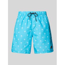 Badehose mit Motiv-Print Modell 'Scratched Shiwi Palm'