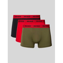 Hugo Trunks mit elastischem Label-Bund im 3er-Pack