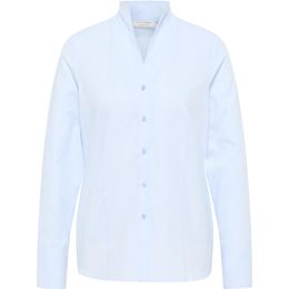 Eterna Bluse, Stehkragen, Taillenabnäher, für Damen, blau, 36