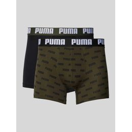 Puma Boxershorts mit elastischem Label-Bund im 2er-Pack